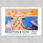 BR Brighton & Hove Poster - Vintage Railway Posters, Retro Print Shop