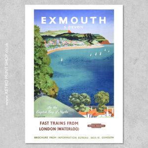 BR Exmouth Poster #2 - Vintage Railway Posters, Retro Print Shop
