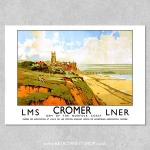 LMS & LNER Cromer Poster - Vintage Railway Posters, Retro Print Shop