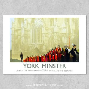 LNER York Minster Poster - Vintage Railway Posters, Retro Print Shop