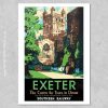 SR Exeter Poster - Vintage Railway Posters, Retro Print Shop