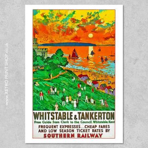 SR Whitstable Poster #2 - Vintage Railway Posters, Retro Print Shop
